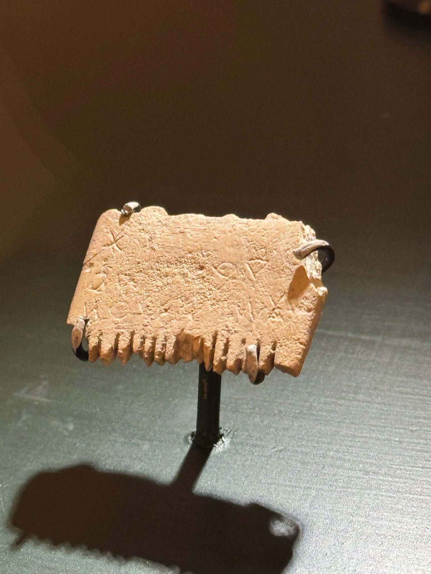 Ancient Alphabetic Inscription Ivory Comb with the Oldest Sentence