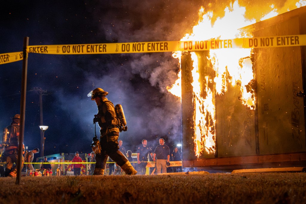 Local Fire Department Host Fire Safety Demonstration